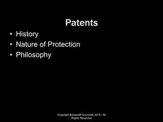 Patent Law : Rationale and Life Cycle | PPTX