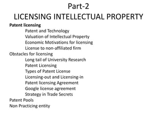 Patent IPR licensing, Technology Commercialization, Innovation ...