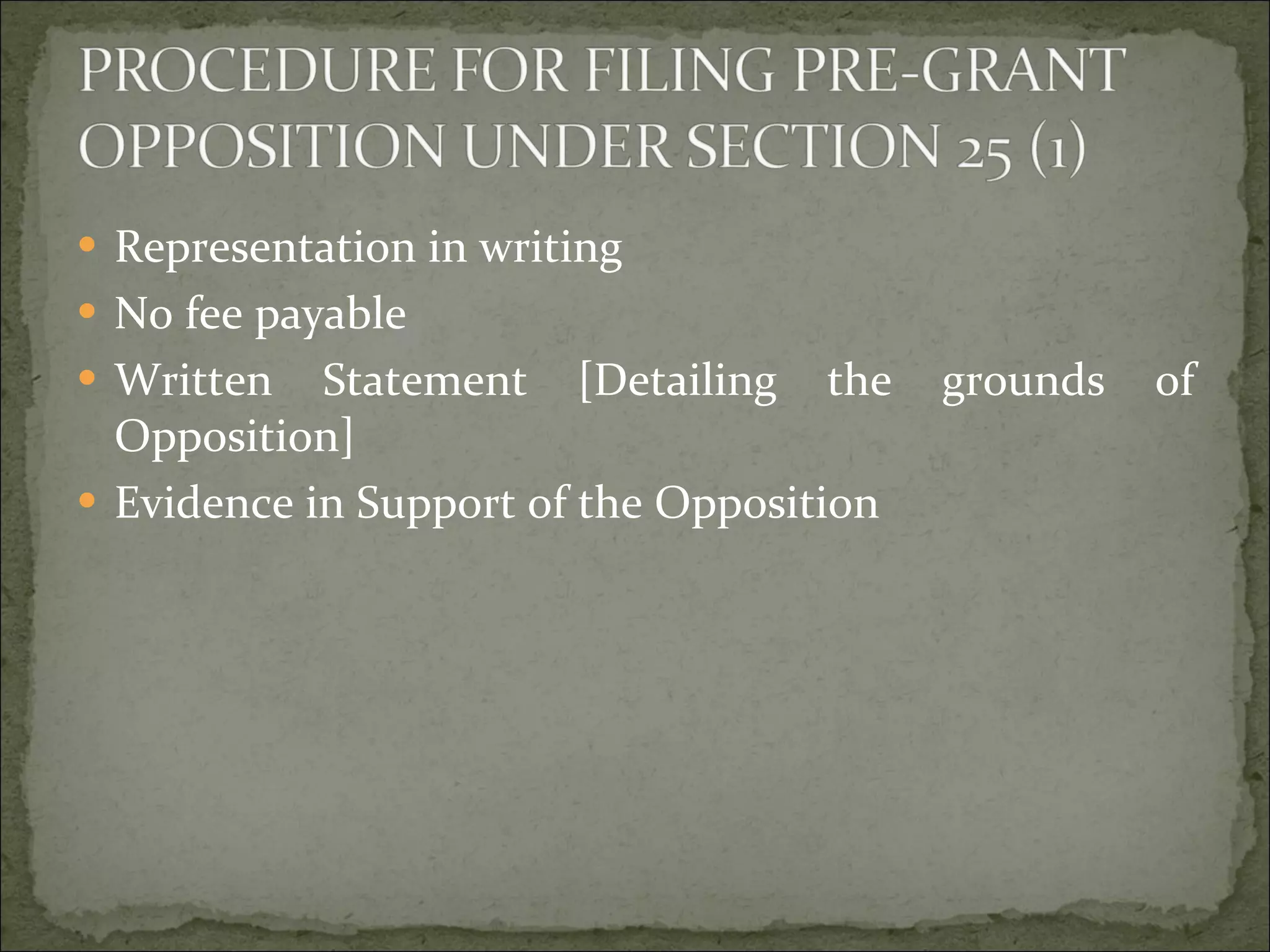 Patent opposition procedure | PPT
