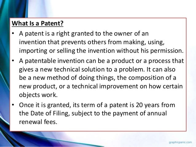 Patent & patent rights