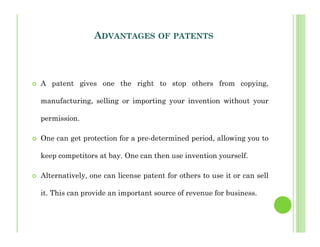 Intellectual Property Rights (IPR) : Patent & patenting | PDF