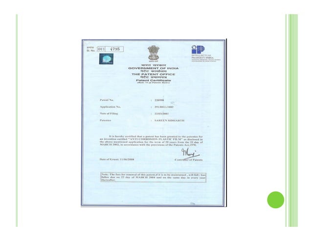 Intellectual Property Rights (IPR) : Patent & patenting | PDF