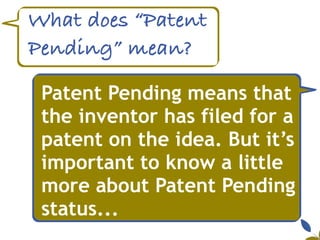 What Does Patent Pending Mean? | PPT