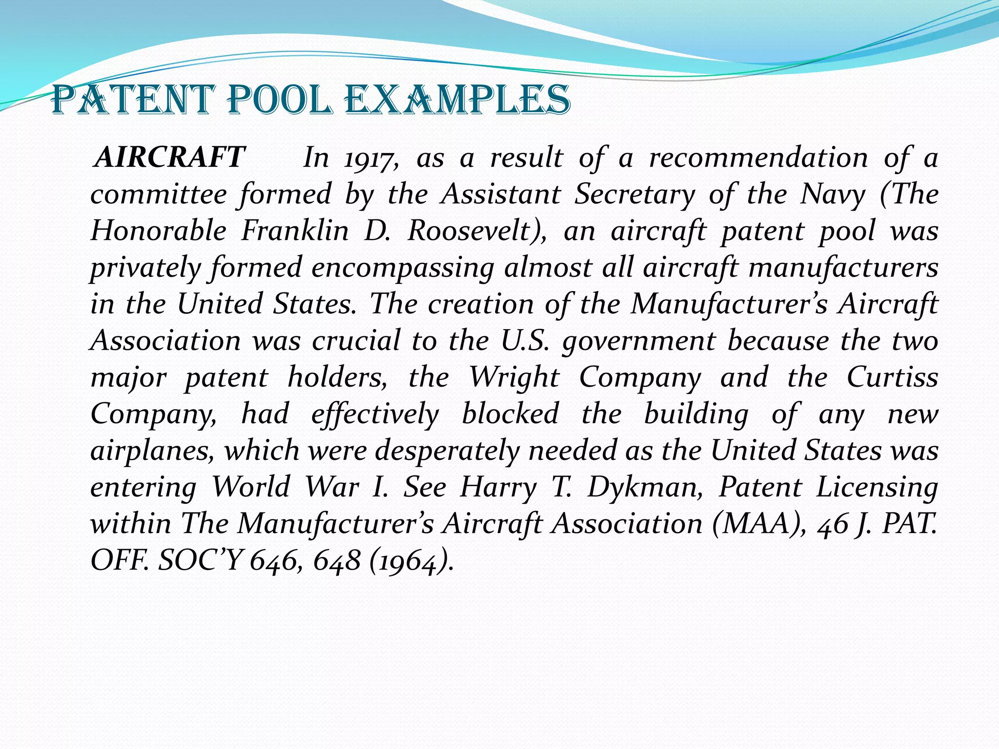 Patent pool presentation | PPTX