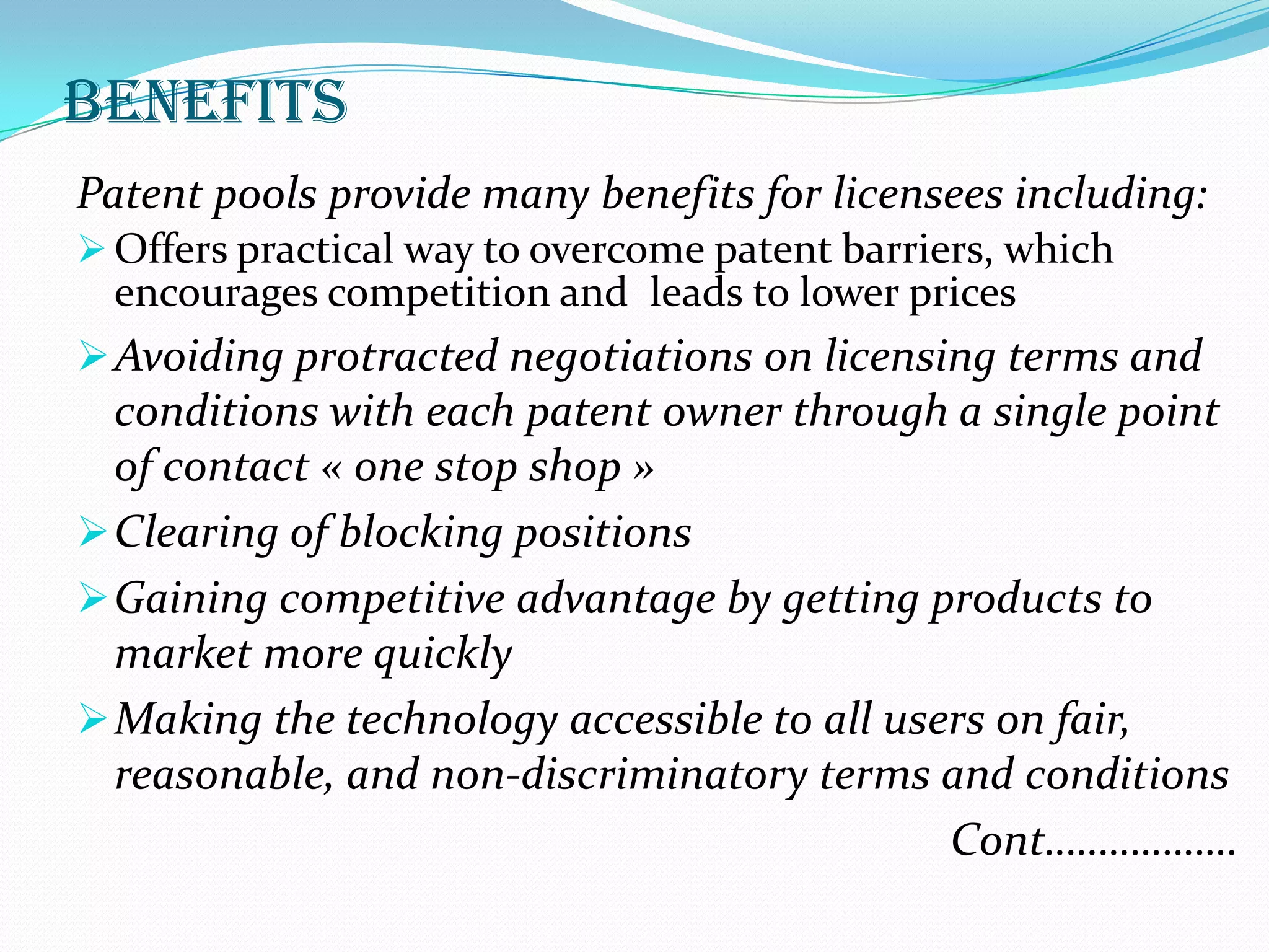 Patent pool presentation | PPTX