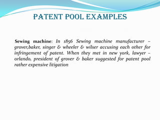 Patent pool presentation | PPTX