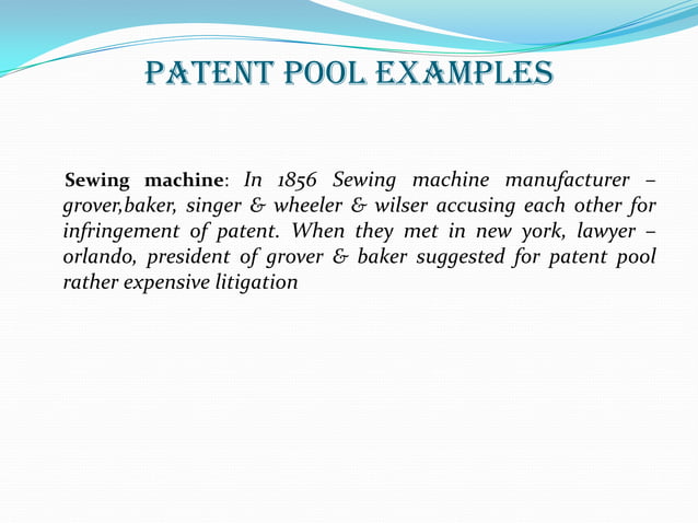 Patent pool presentation | PPTX