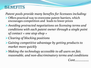 Patent pool presentation | PPTX