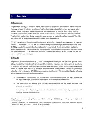 Patent Portfolio Sale: Fosphenytoin and Propofol | PDF | Pharmaceutical ...