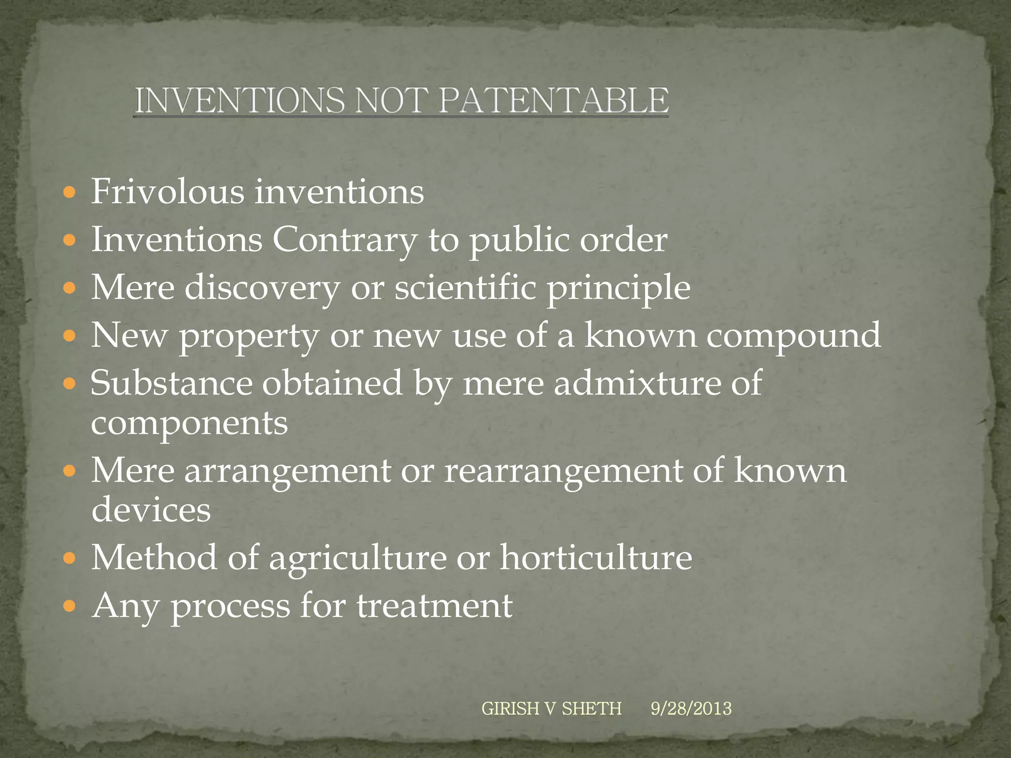 Patent presentation | PDF