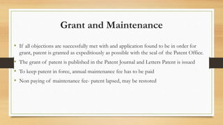 Patent Process: Filing to Grant | PPTX