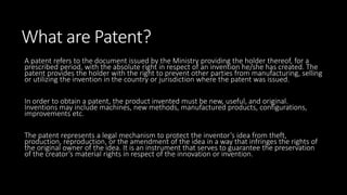 Patent protection and registration in the uae | PPTX