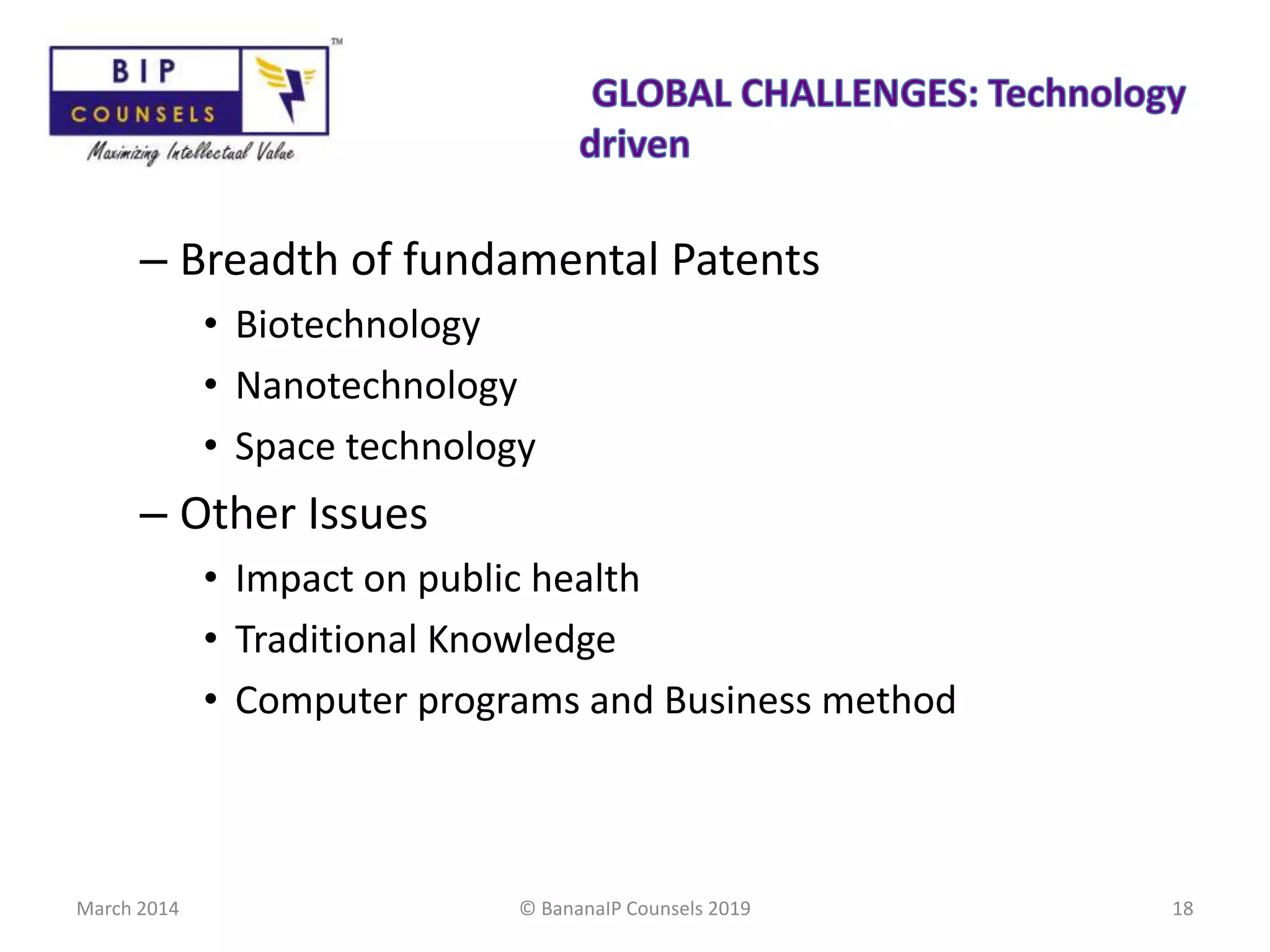 Patent regime and its challenges | PPTX
