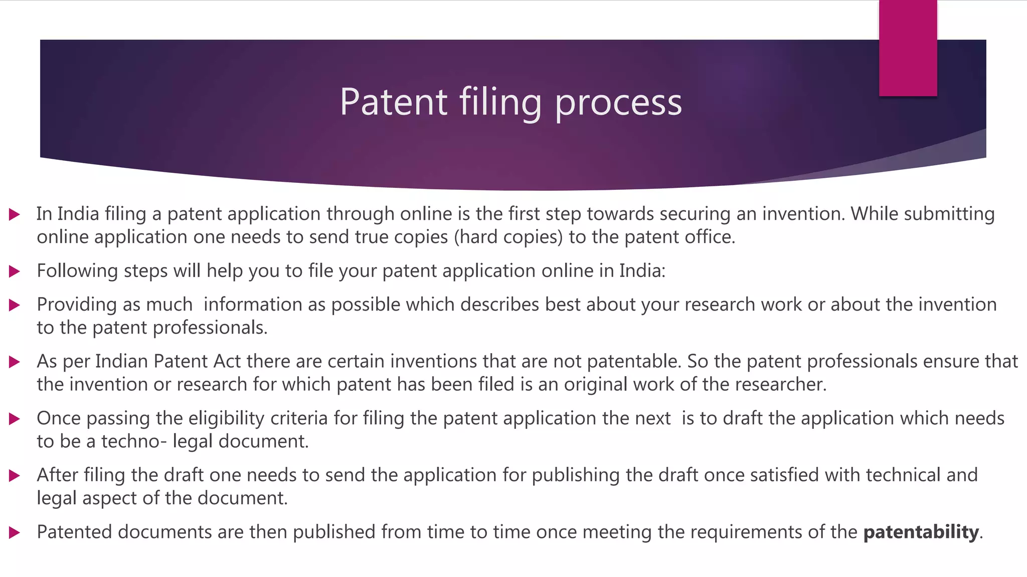 Patent registration in india | PPT