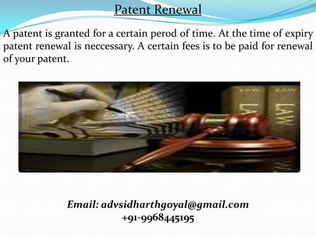 Patent registration process in india: 08800100281 | PPT