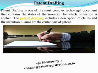 Patent registration process in india: 08800100281 | PPTX