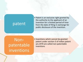 Patent and design act-1970 | PPTX