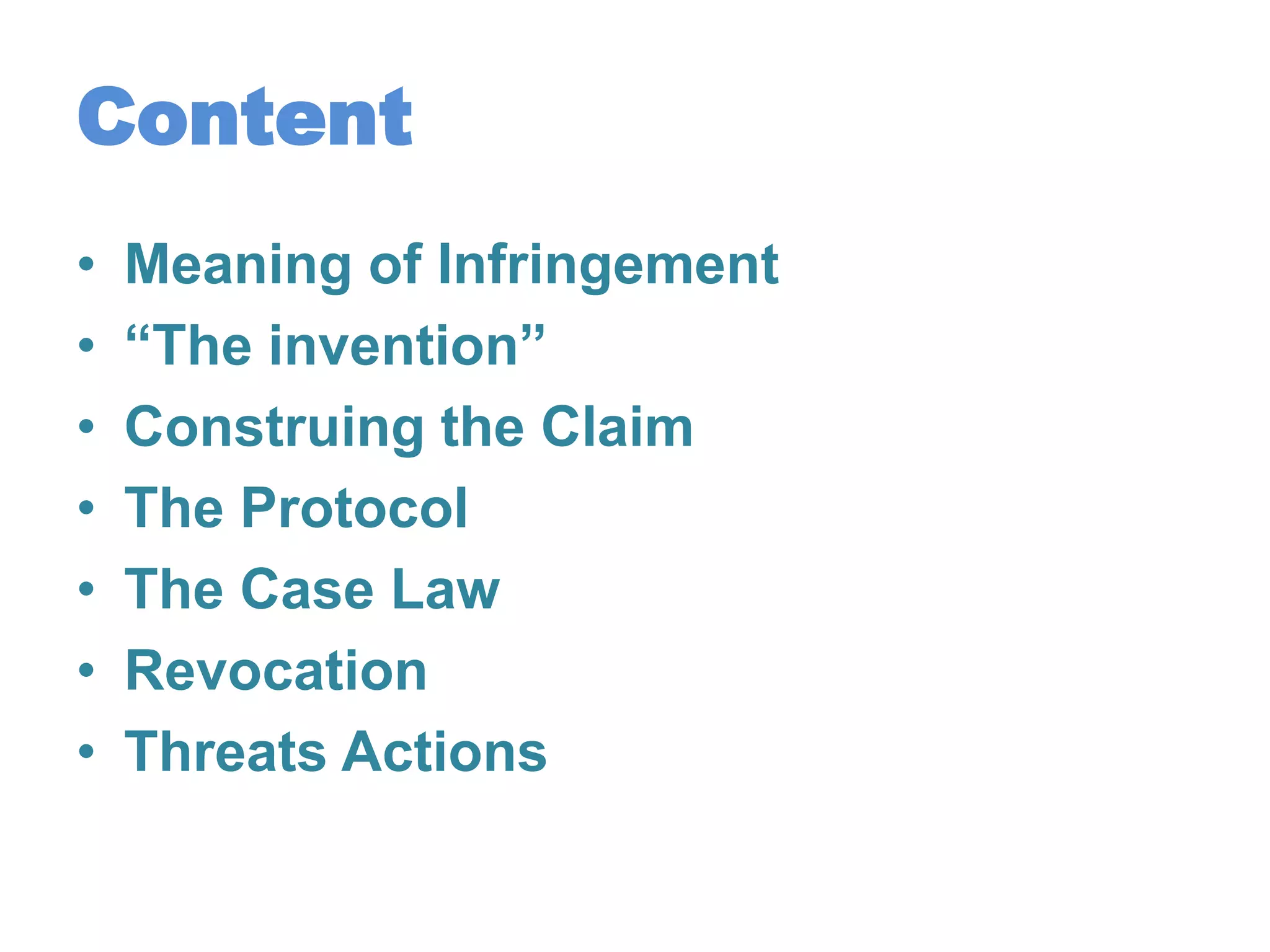 Patents101 Part 5 -Infringement | PPTX