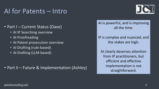 Patents and AI: Current Tools, Future Solutions | PPT