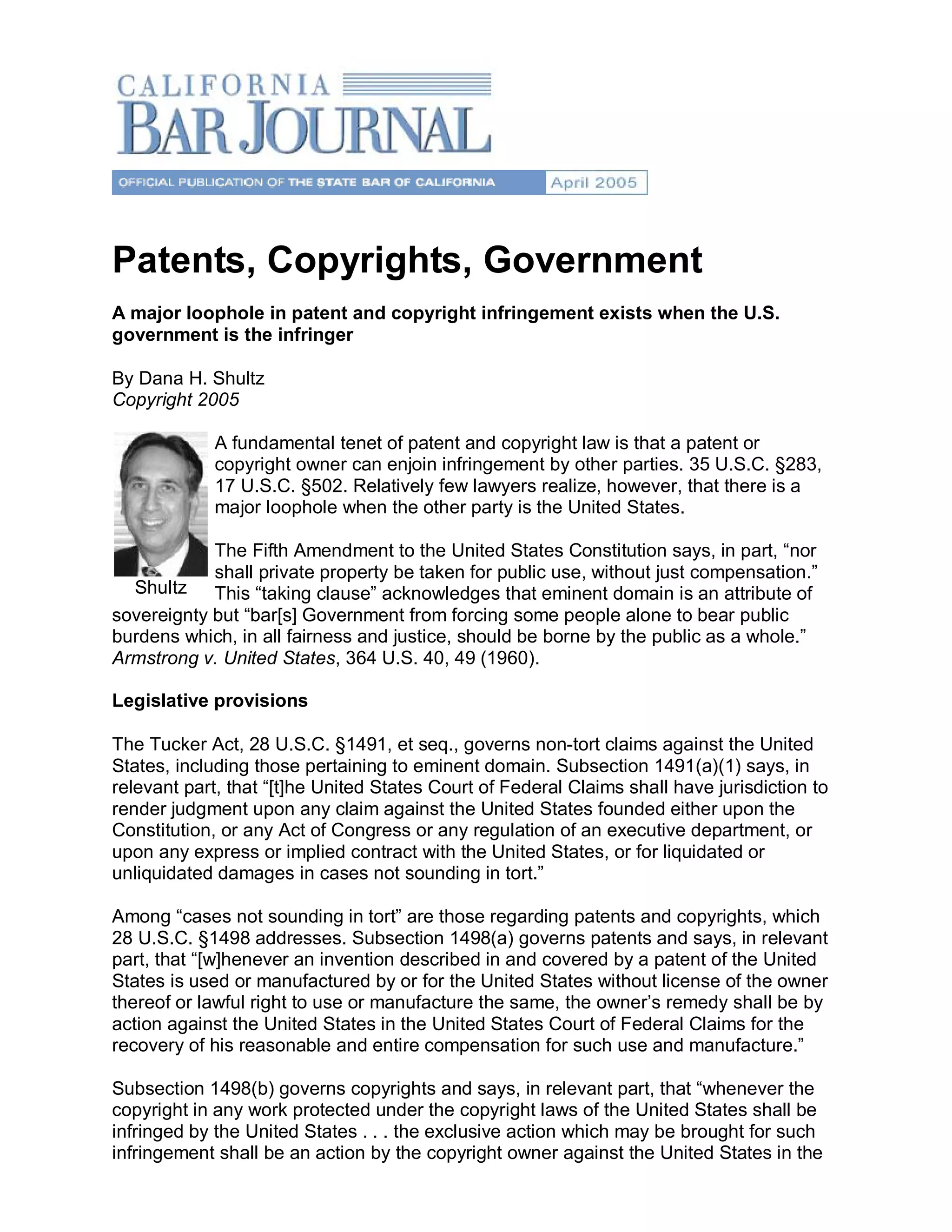 Patents Copyrights Government | PDF