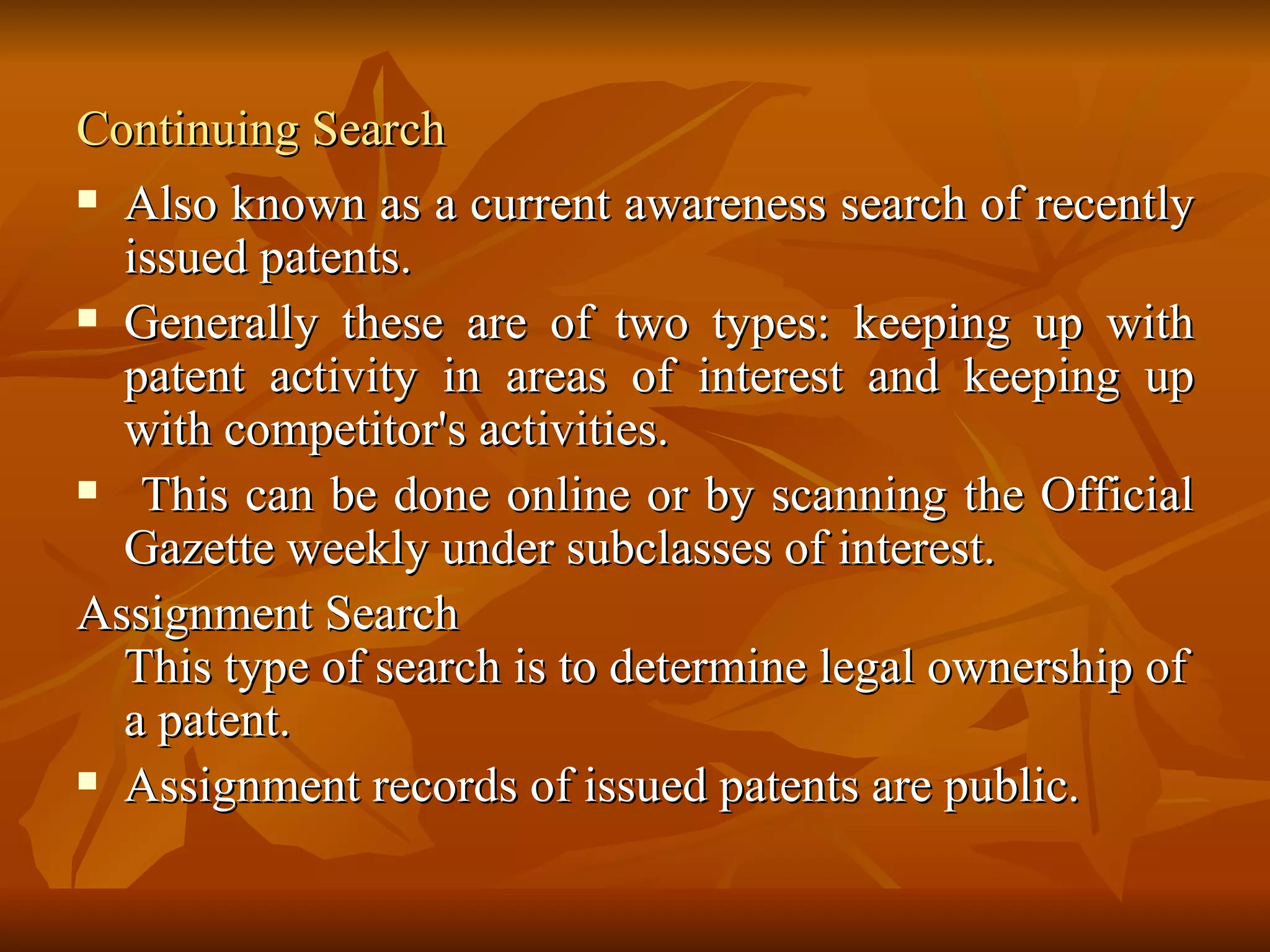 Patent search | PPT