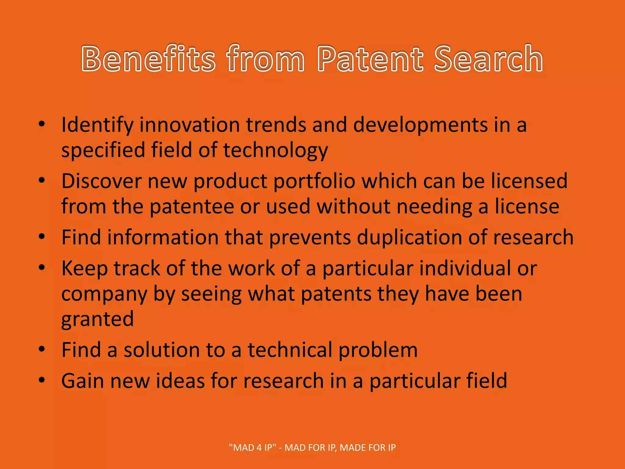 Patent search | PPSX