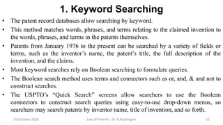 Patent searching process & ownership rights and transfer | PPTX