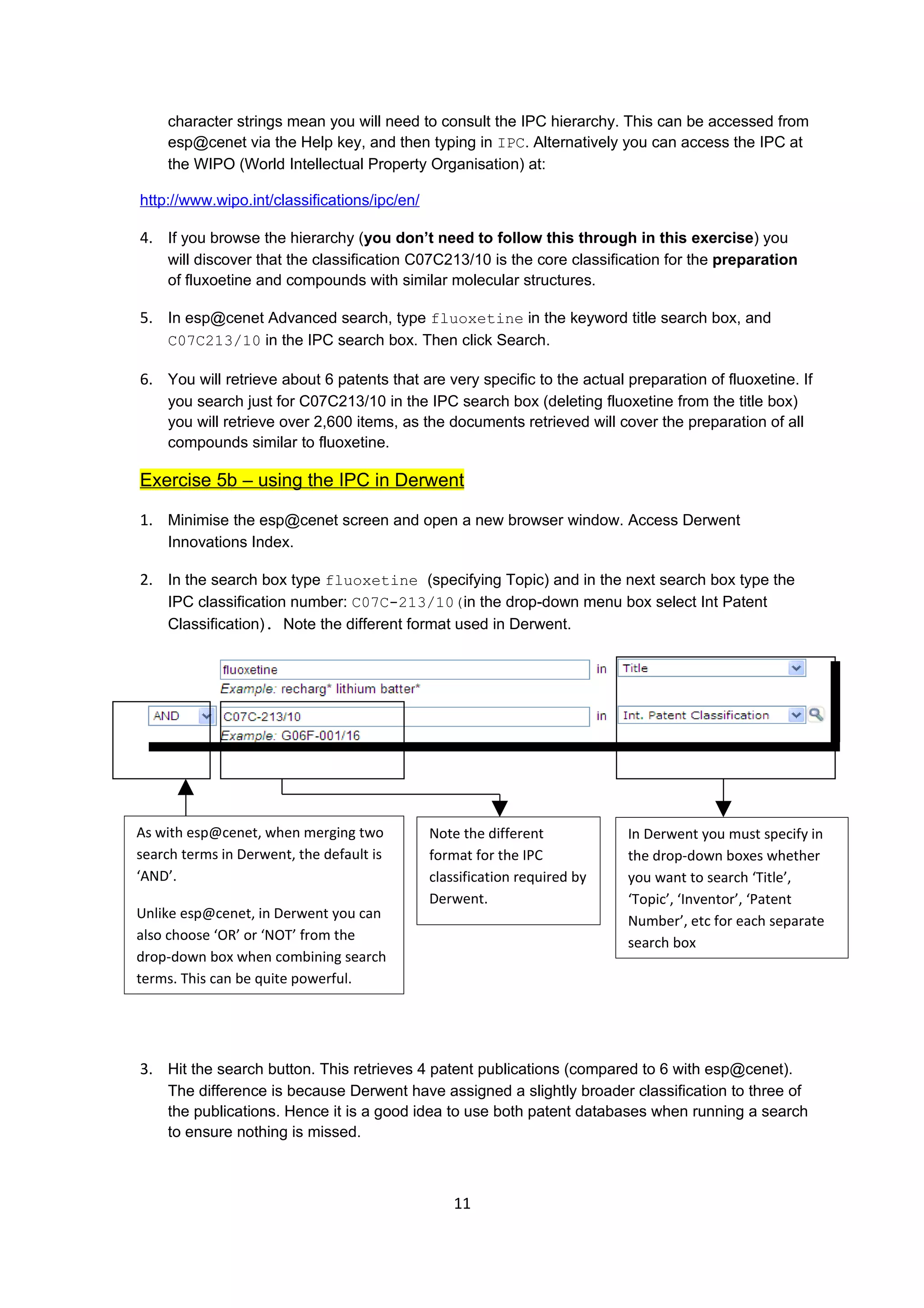 Patent searching training doc | DOC