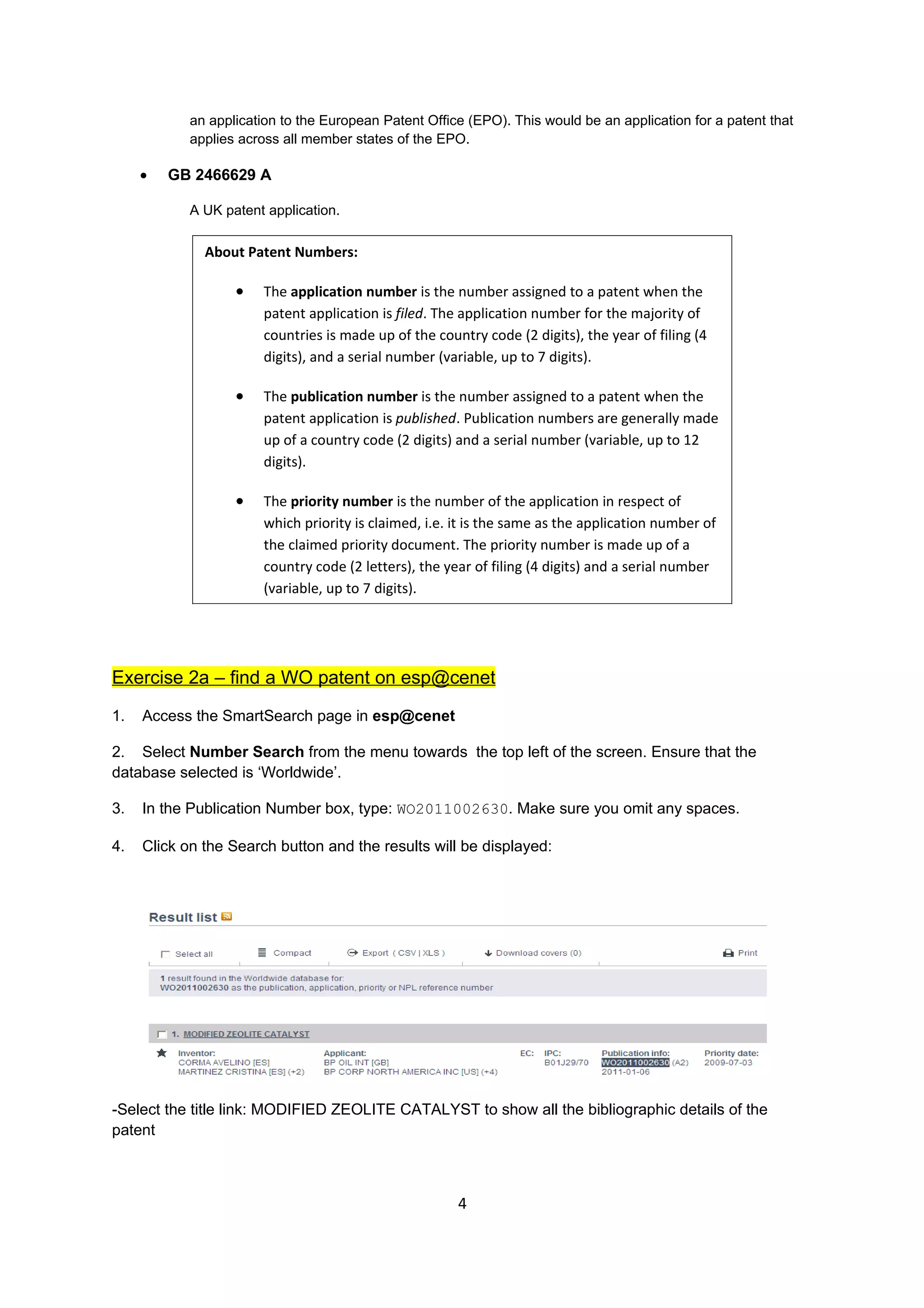Patent searching training doc | DOC