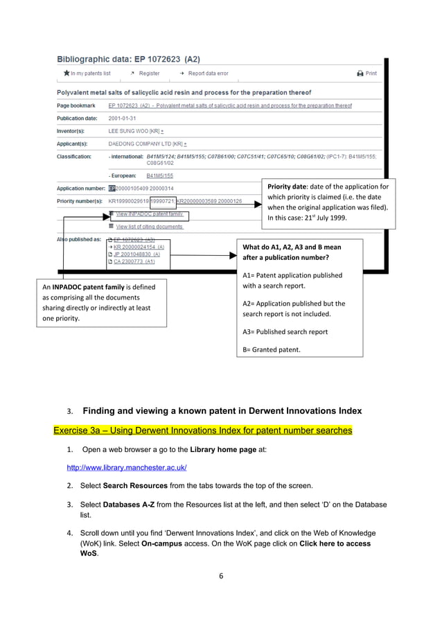 Patent searching training doc | DOC | Search | Internet