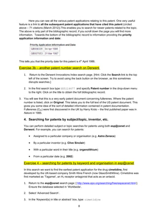 Patent searching training doc | DOC