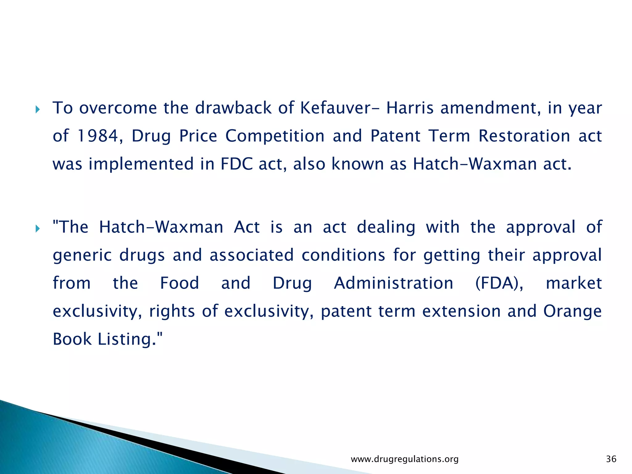 Patents & market exclusivity | PPTX