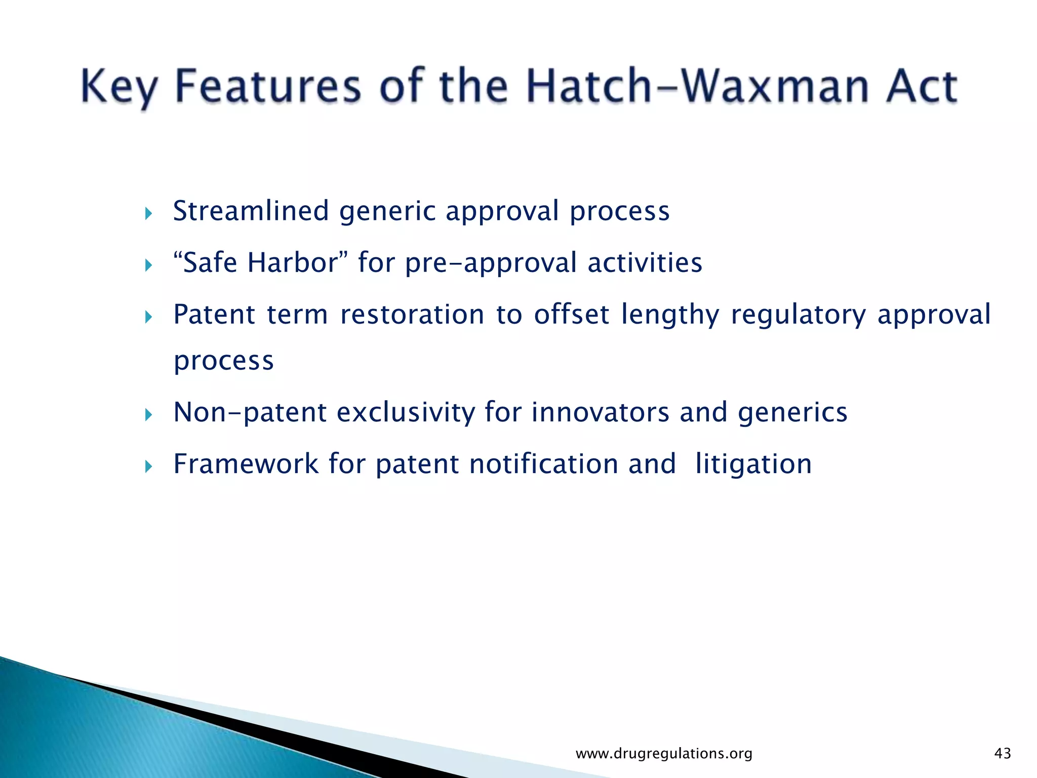 Patents & market exclusivity | PPTX