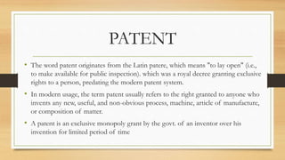 Patents,paper 4, pamela | PPTX