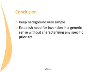Patent Specification Drafting Series: Background section, By Arun ...