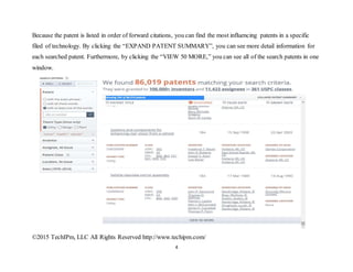 Patents Research Using USPTO Free Tool PatentsView: Internet of Things ...