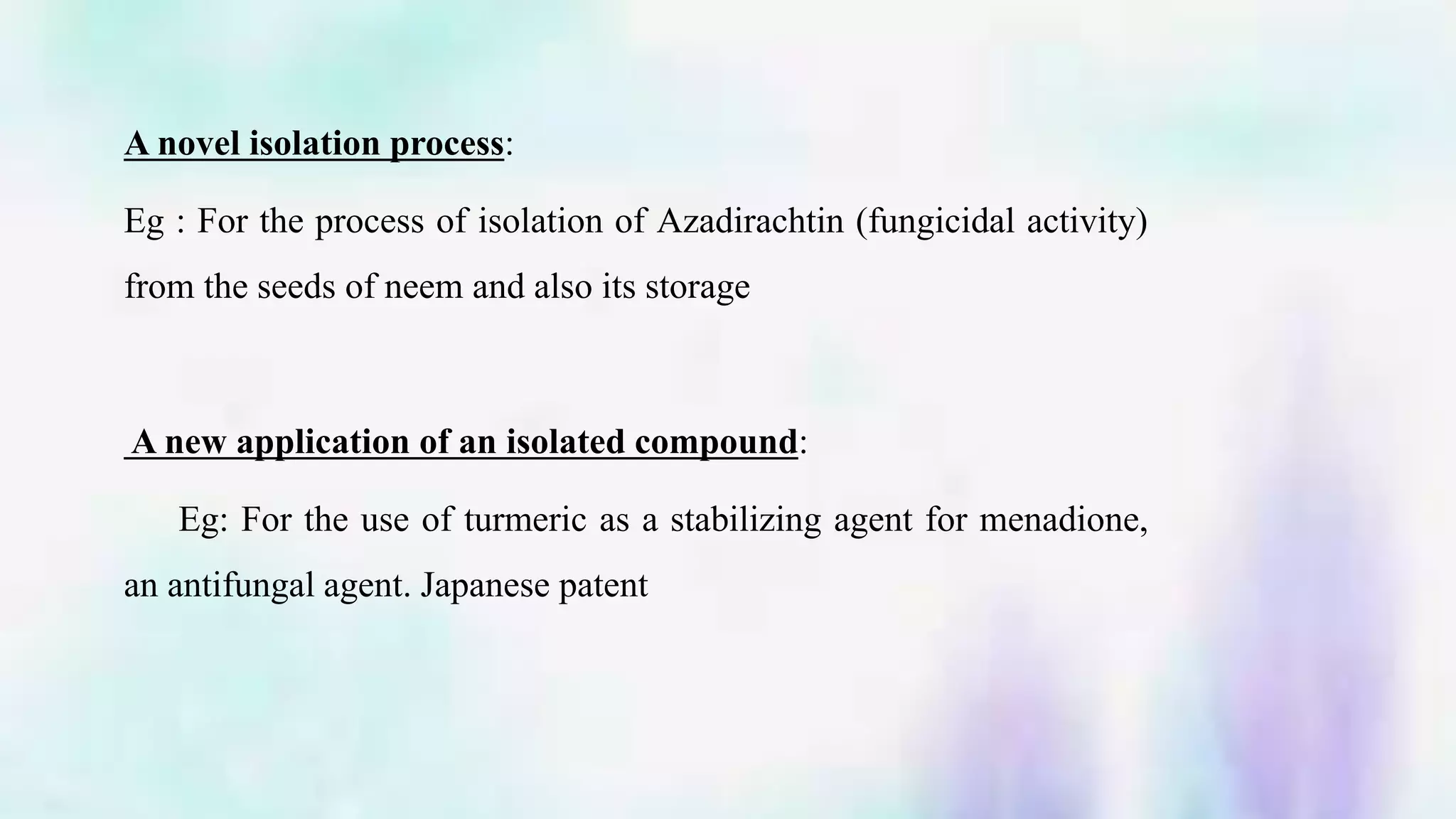 INDIAN AND INTERNATIONAL PATENT LAW AS APPLICABLE TO HERBAL AND NATURAL ...