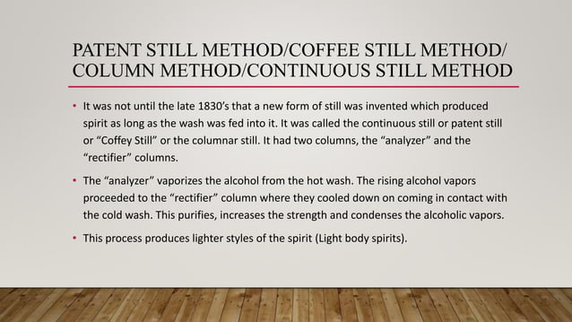 Patent still method.pptx | Alcoholic Beverages | Food & Drink