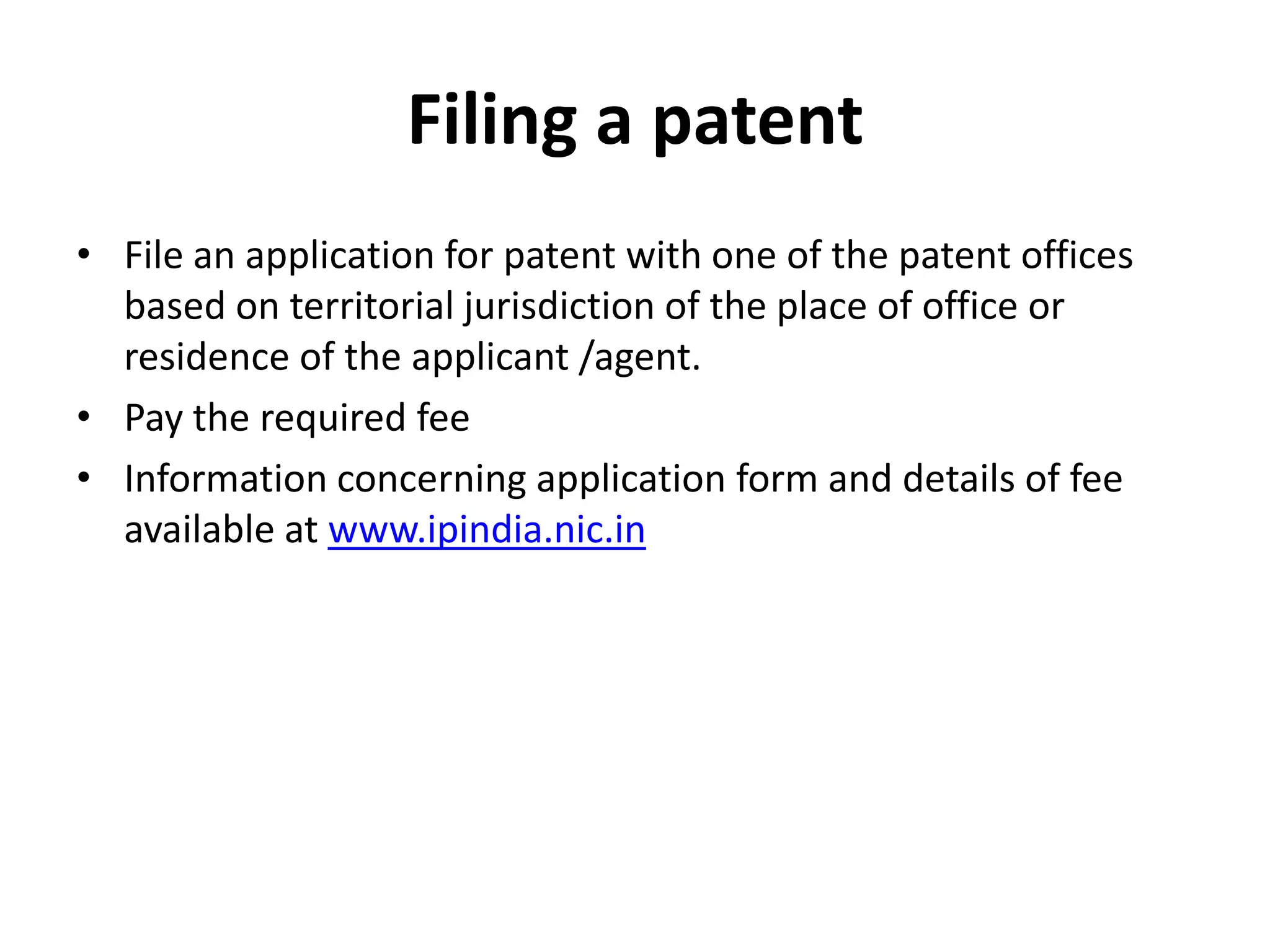 Patent system of india | PPTX
