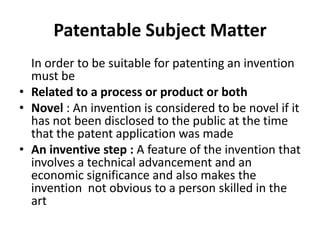 Patent system of india | PPTX