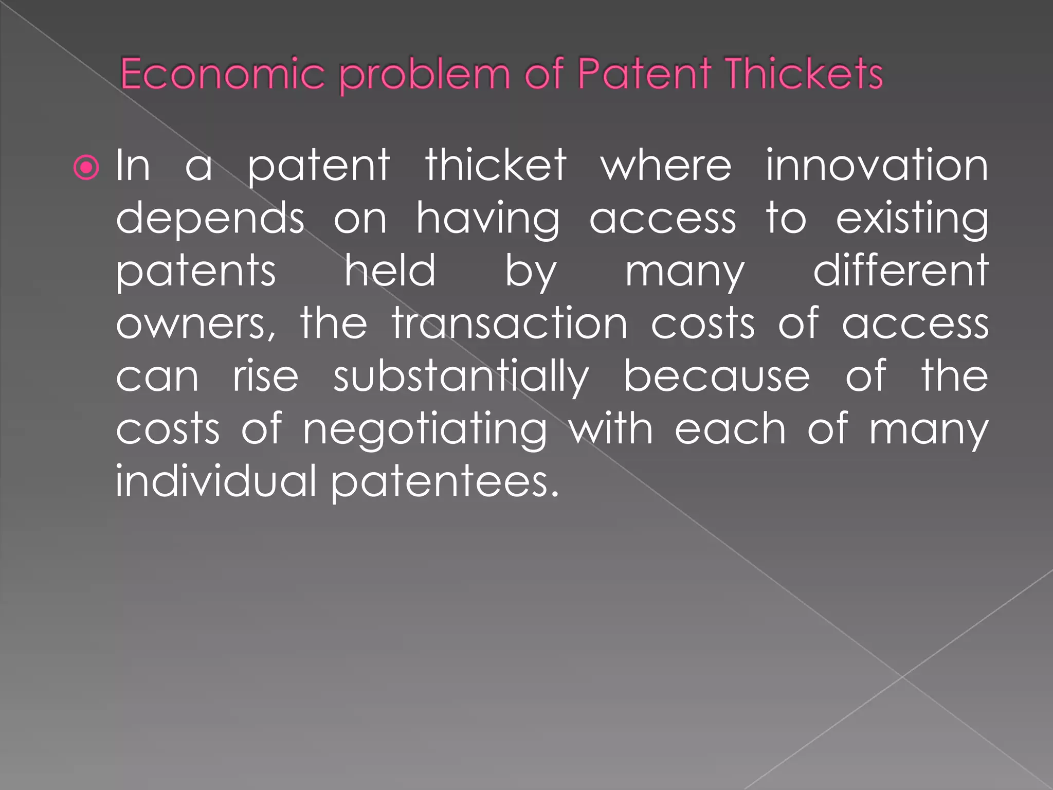 Patent thickets | PPTX