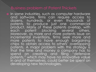 Patent thickets | PPTX
