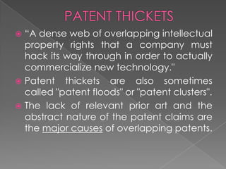 Patent thickets | PPTX