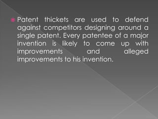 Patent thickets | PPTX