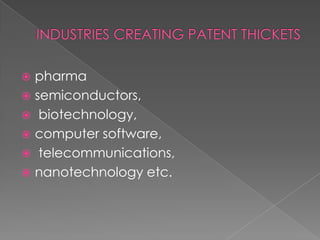 Patent thickets | PPTX