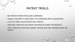 Patent trolls | PPTX | Law