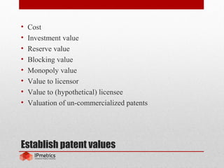 Patent Values in the Evolving IP Market | PPT