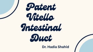 Patent Vitello Intestinal Duct, Pediatric Surgery | PDF
