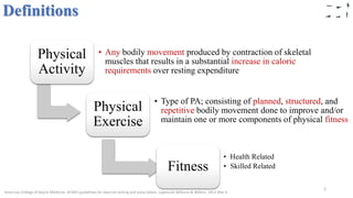 Physical Activity Terminology 1 | PPTX