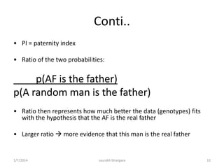 Paternity index | PPTX